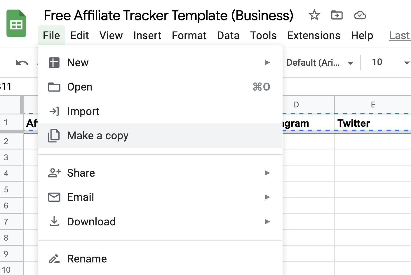 Free Affiliate Tracker Template: Keep Track of Your Affiliate Marketing ...